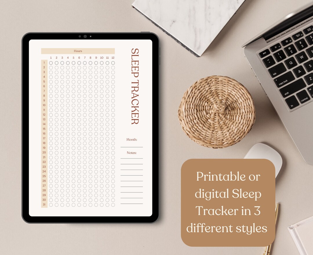 Sleep Habit Tracker New Years Resolution A4 Page Printable Monthly ...