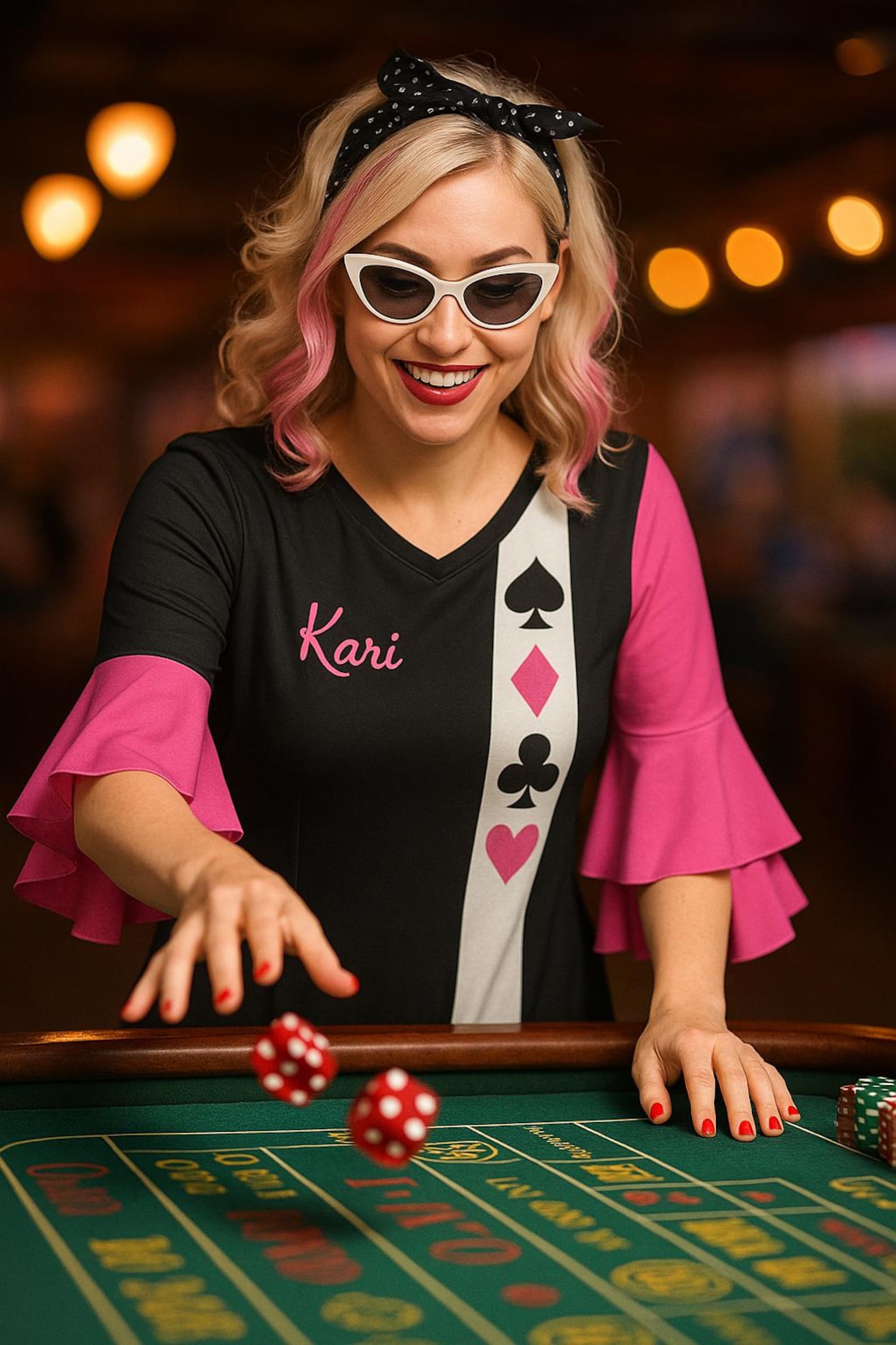 Custom Casino Dress With Name Poker Party Outfit Personalized Vegas ...