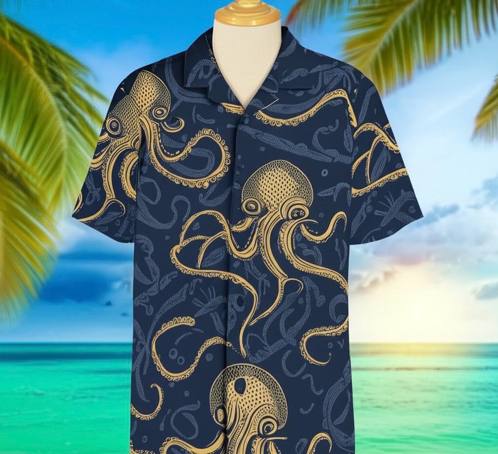 The TAKO Shirt - OCTOPUS Polynesian Hawaiian Island Tribal Pattern ...