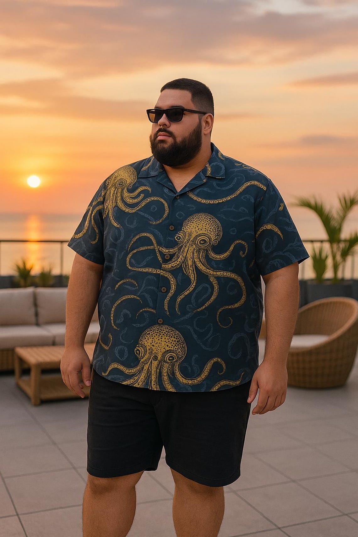 The TAKO Shirt - OCTOPUS Polynesian Hawaiian Island Tribal Pattern ...