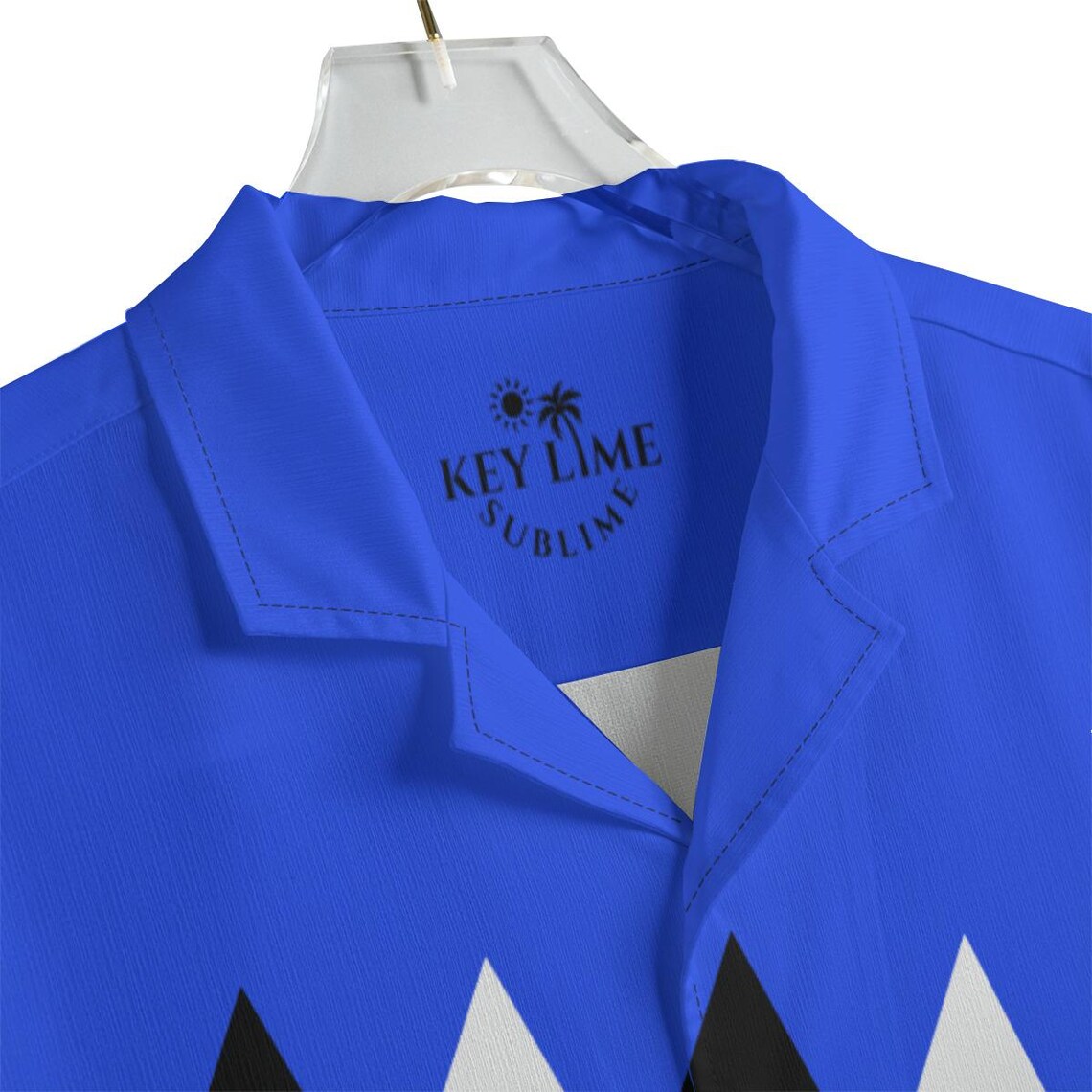 Solid Royal Blue Diamonds Button up Shirt Unisex Retro Vintage Mid ...