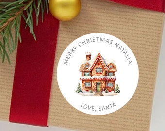 Personalized Kids Christmas Stickers for Holiday Gifts | Custom Name ...