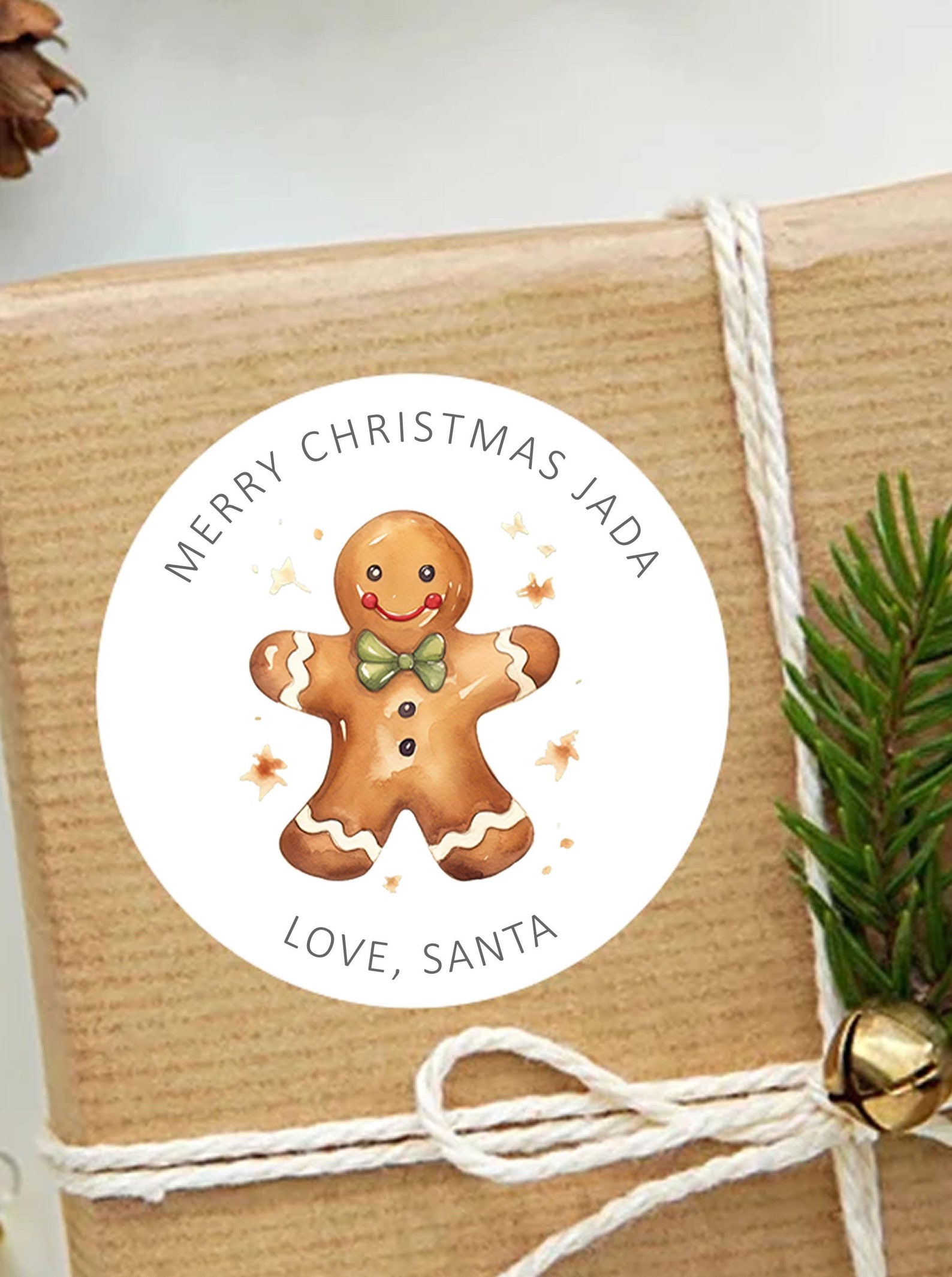 Personalized Kids Christmas Stickers for Holiday Gifts | Custom Name ...