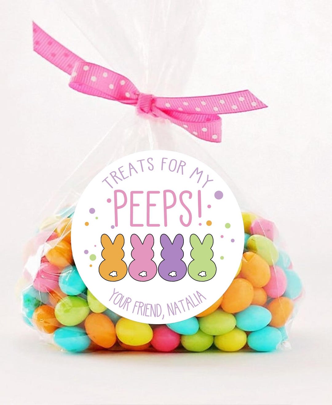 Custom Easter Labels – "treats for My Peeps" Personalized Stickers for ...