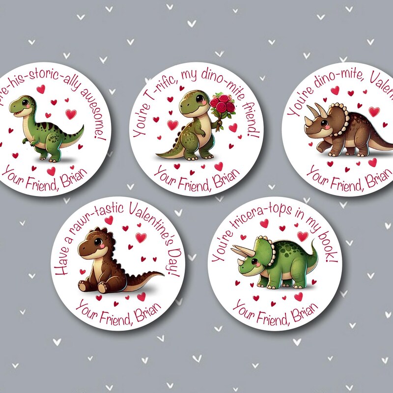 Dinosaur Valentine Clipart - Etsy