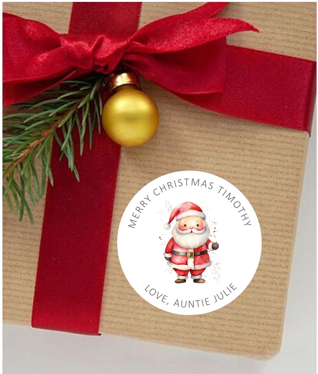 Personalized Kids Christmas Stickers for Holiday Gifts | Custom Name ...