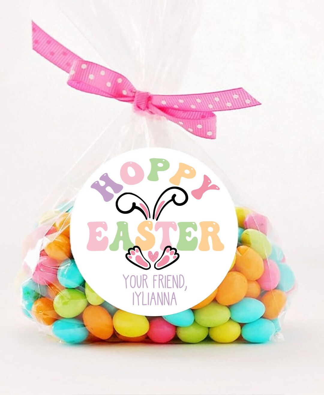 Happy Easter Stickers - Personalized Name Labels for Easter Baskets ...