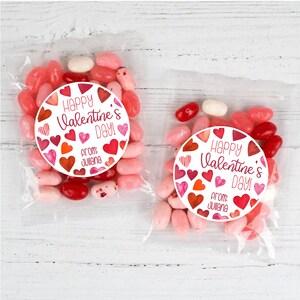 Personalized Valentine’s Day Labels for Candy Bags | Custom Happy ...