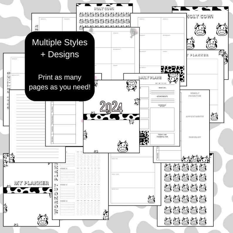 2024 DIGITAL PLANNER Printable Organizer Bundle Meal - Etsy Canada