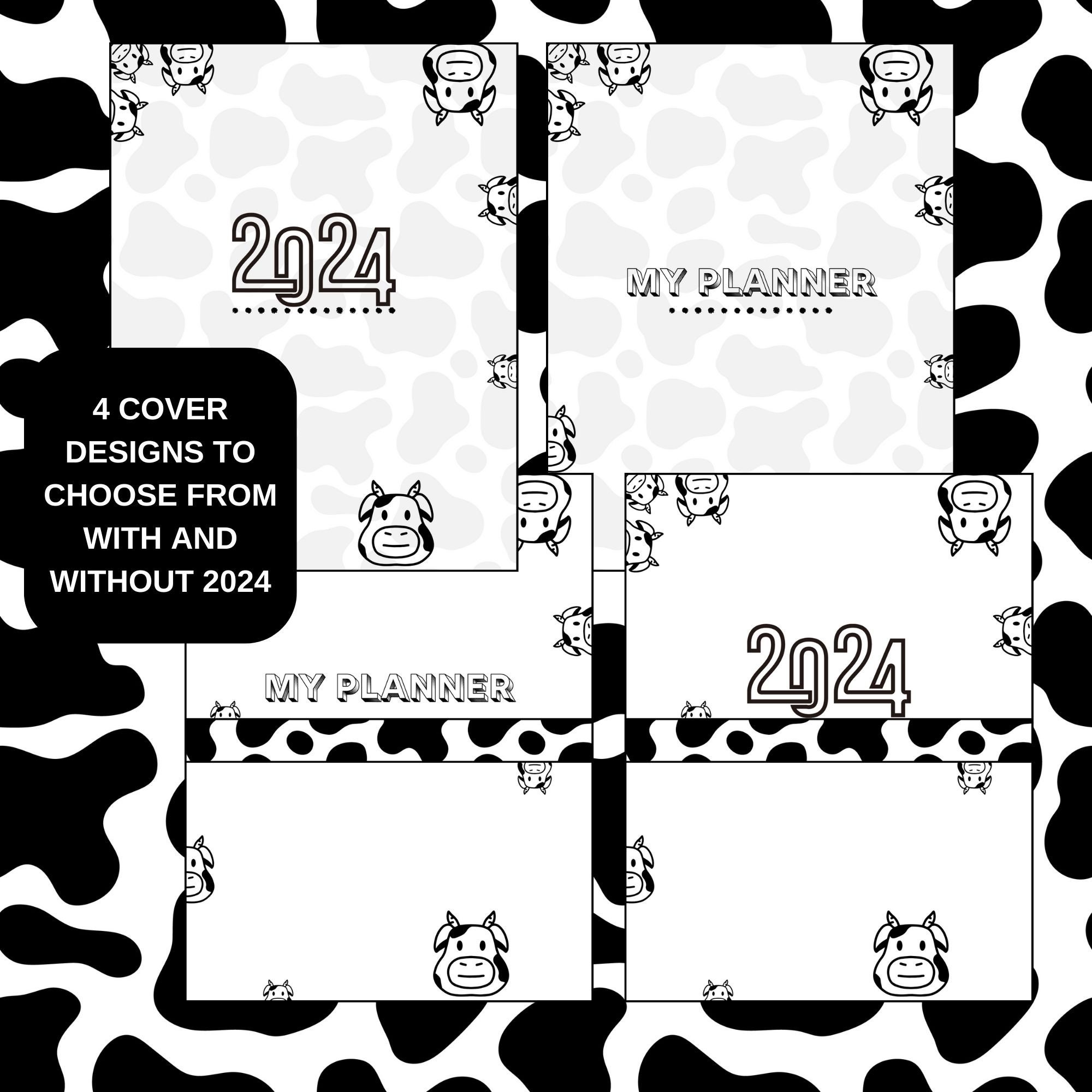 2024 DIGITAL PLANNER, Printable Organizer Bundle, Meal + Workout ...