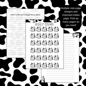 2024 Cow Print Planner Bundle, Goal Setting, Agendas (digital Download ...