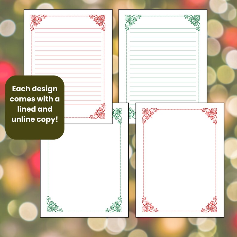 Ultimate Classic Holiday Stationary Bundle, Printable CHRISTMAS ...