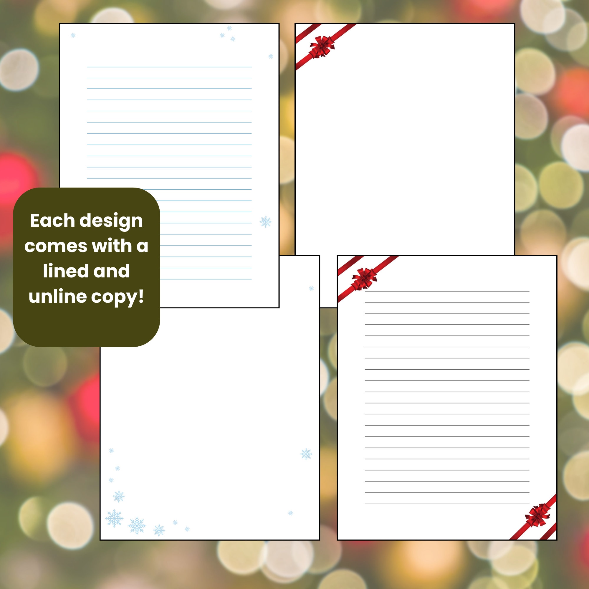 Ultimate Classic Holiday Stationary Bundle, Printable CHRISTMAS ...