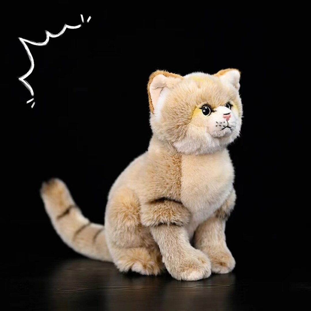 Cute Cat Doll, Simulated Sand Dune Cat Doll, Standing Cat Plush Toy ...
