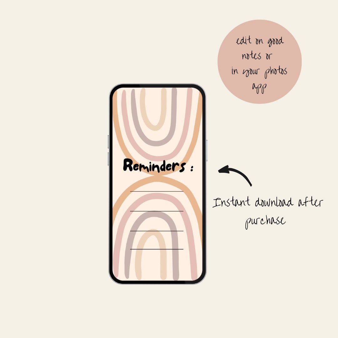 Customizable Reminder Wallpaper - Etsy