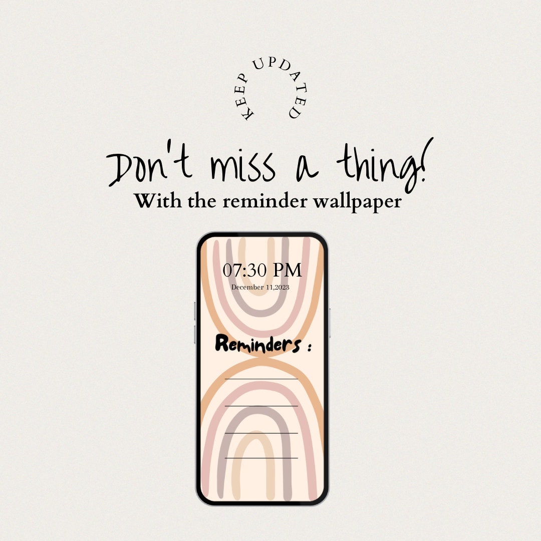 Customizable Reminder Wallpaper - Etsy