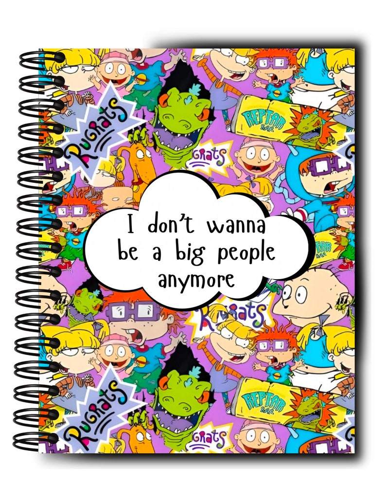 Hardcover Notebook Nickelodeon, Vintage Rugrats Spiral Notebook - Etsy