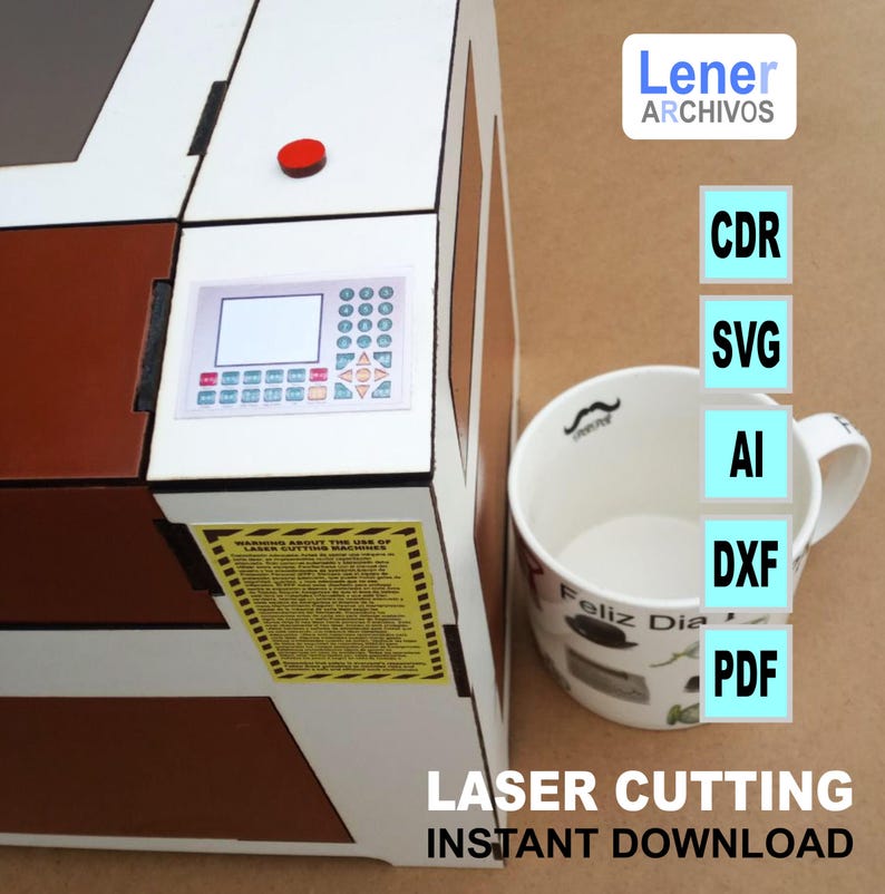 Laser cut machine miniature MDF PDF, SVG Plywood Miniature Plan of 3d ...