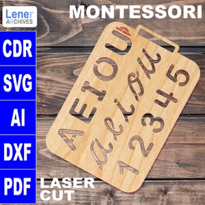Montessori Laser Cut Files, Montessori Wood Templates, Child ...