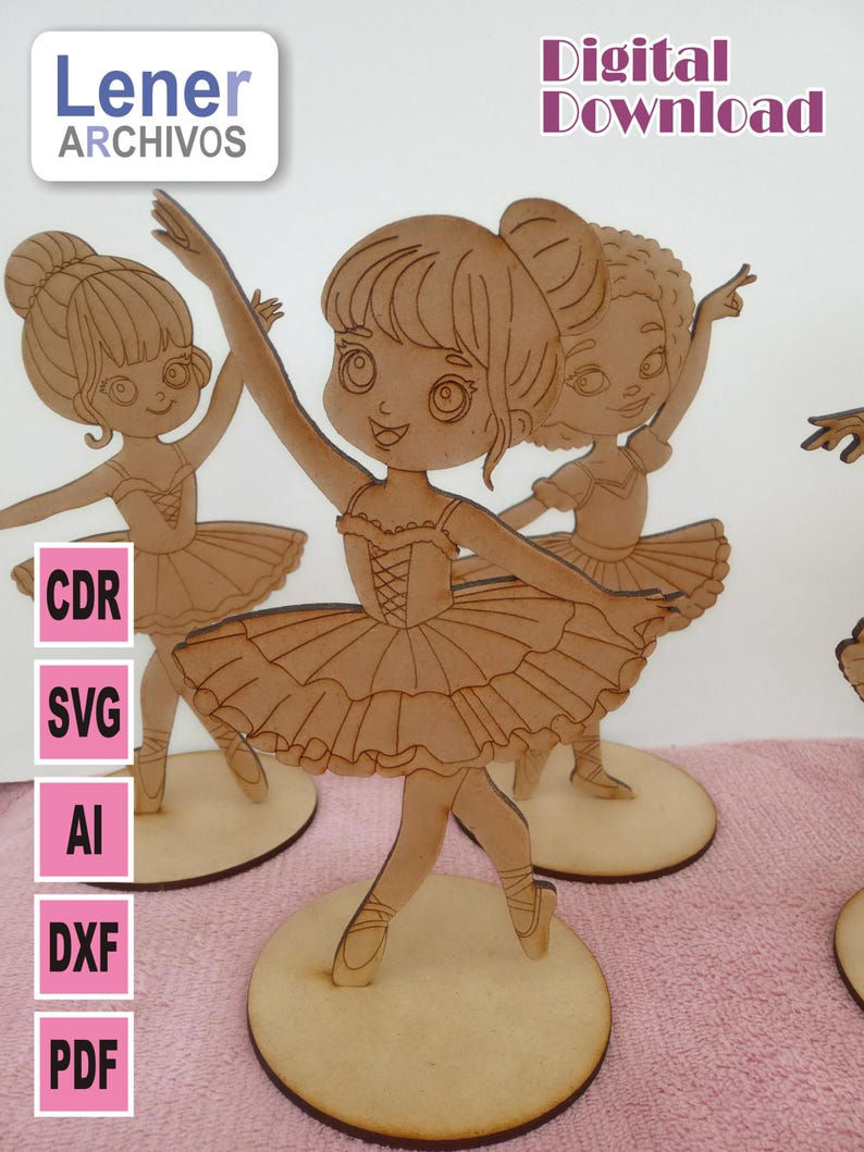 Ballet Dancers in MDF - SVG and PDF Files for Laser Cutting ...