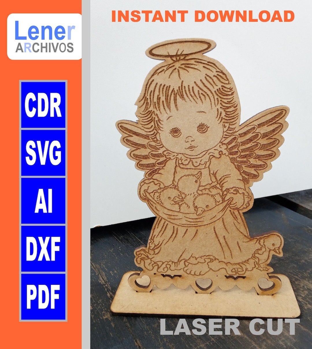 Angel, Laser Cut File, Angel Svg, Laser Cut Vector, Glowforge, Svg, Cdr ...