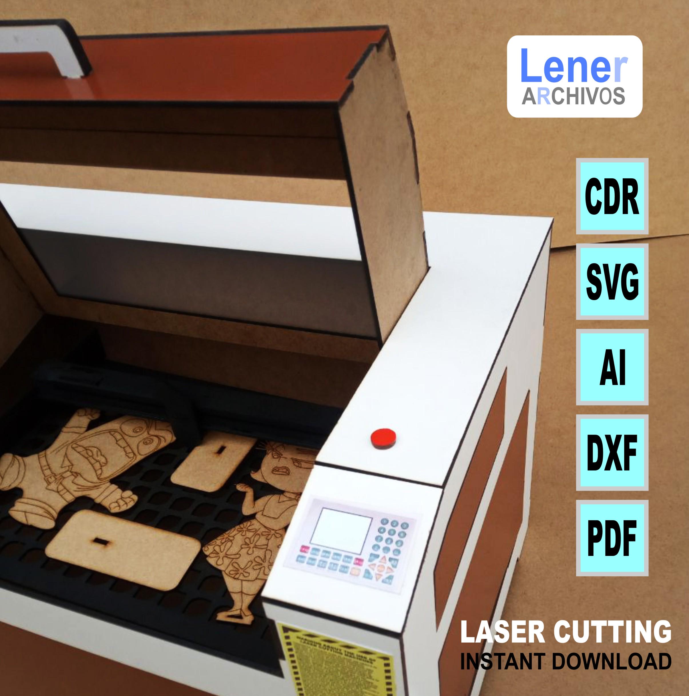 Laser Cut Machine Miniature MDF PDF, SVG Plywood Miniature Plan of 3d ...