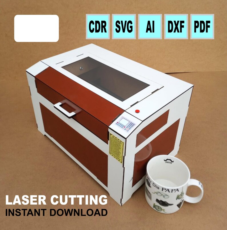 Laser cut machine miniature MDF PDF, SVG Plywood Miniature Plan of 3d ...
