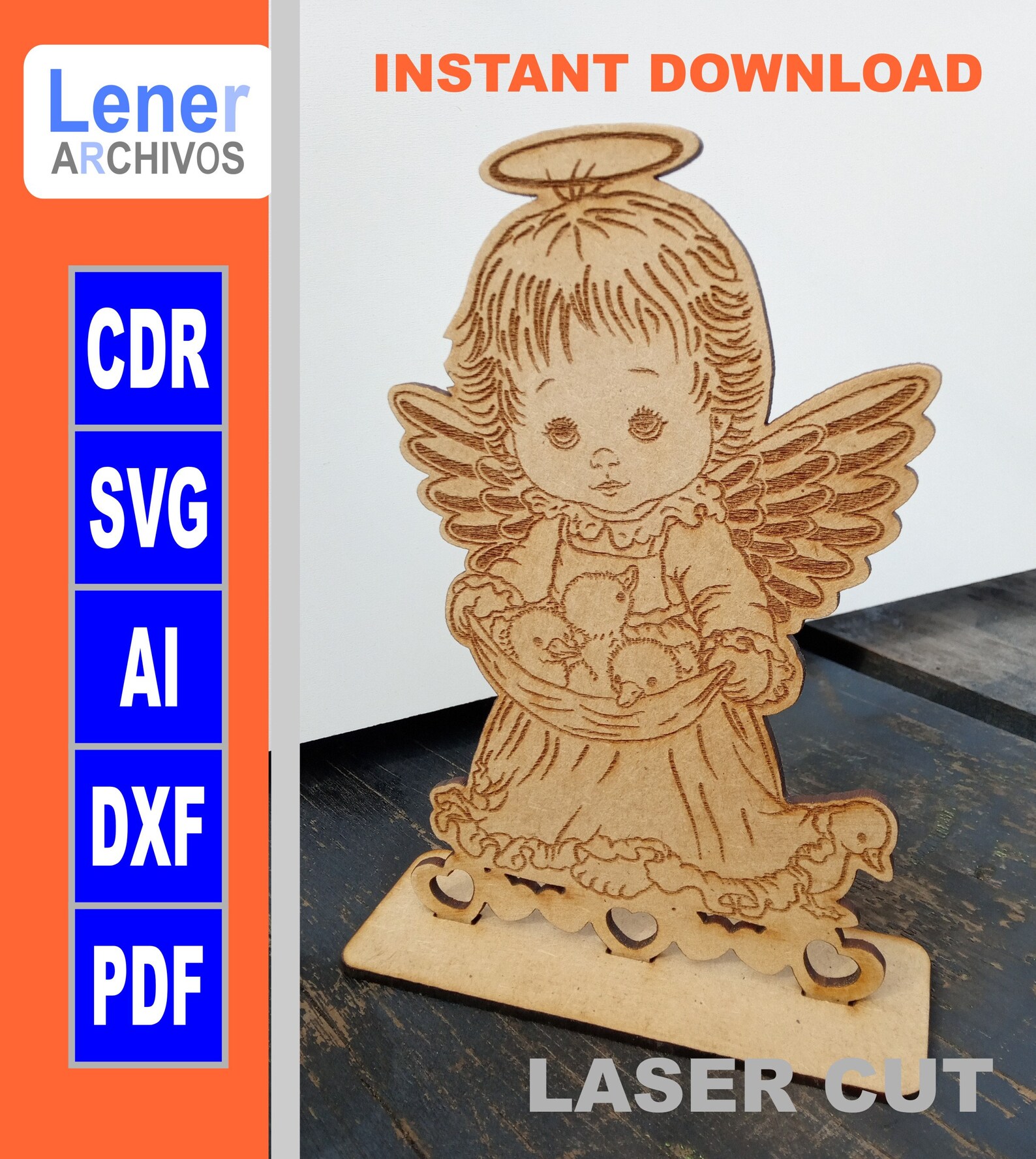 Angel, Laser Cut File, Angel Svg, Laser Cut Vector, Glowforge, Svg, Cdr ...