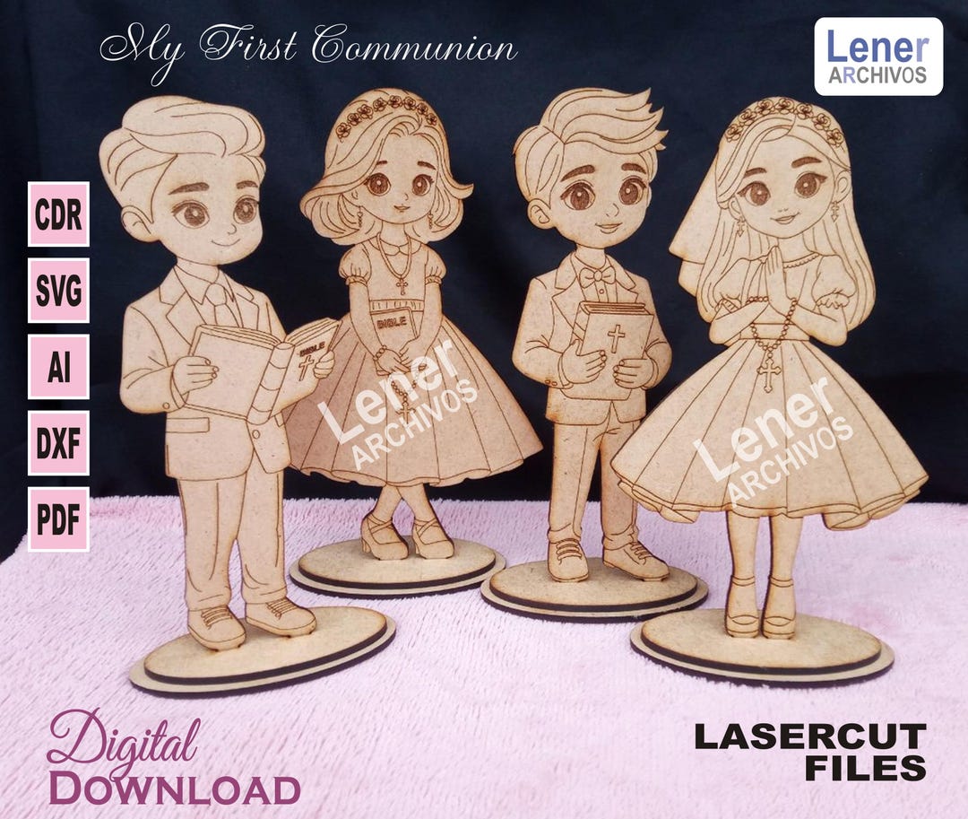 My First Communion Laser Cut Files – 4 Religious Kids – Digital ...