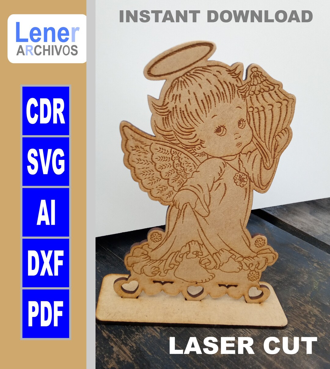 Angel for Laser Cutting SVG, Papercut Ornament, Angel Ornaments SVG ...