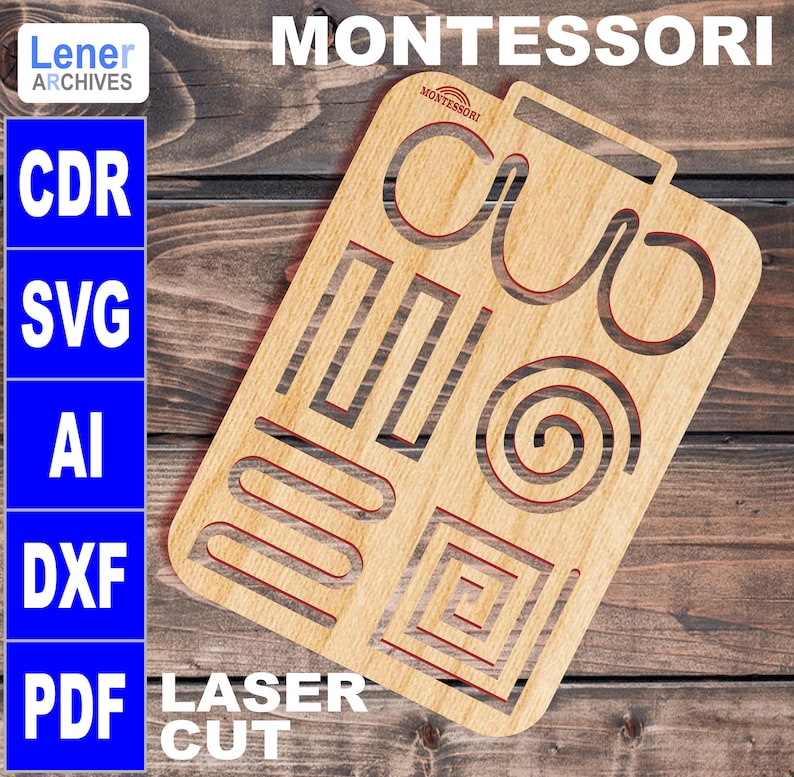 Montessori Laser Cut Files, Montessori Wood Templates, Child ...