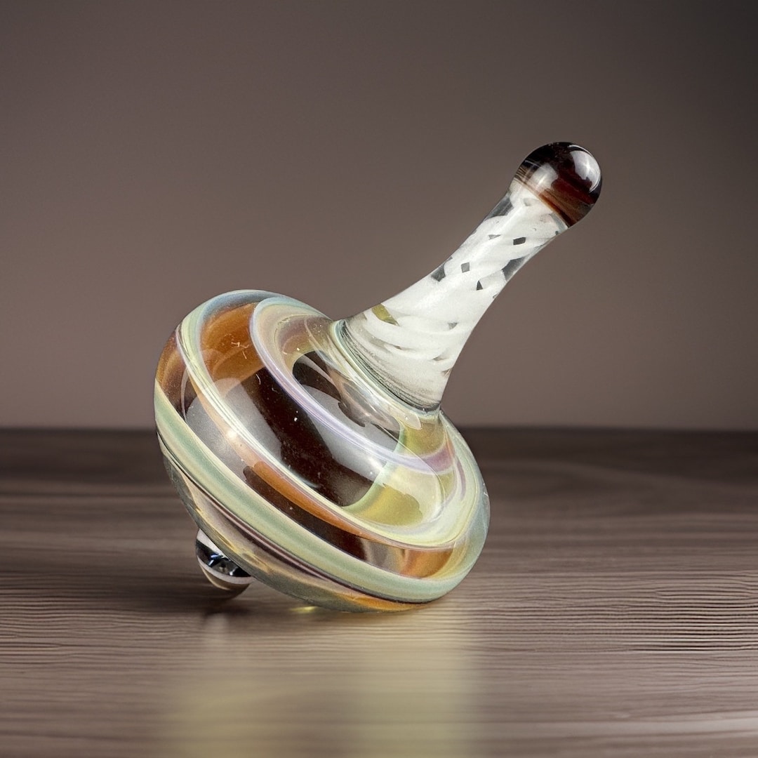 Triple Spiral Handmade Glass Spinning Top. Each One is Unique. Glass ...