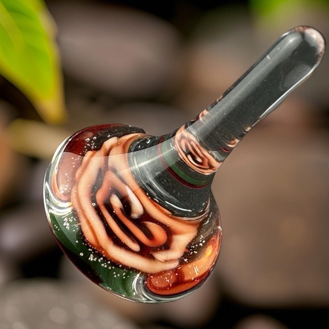Red Rose Glass Spinning Top. Each One is Unique. One of a Kind ...