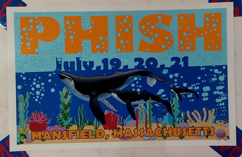 Phish 2024 Mansfield Ma Limited Edition Poster Summer 2024, Not Pollock ...