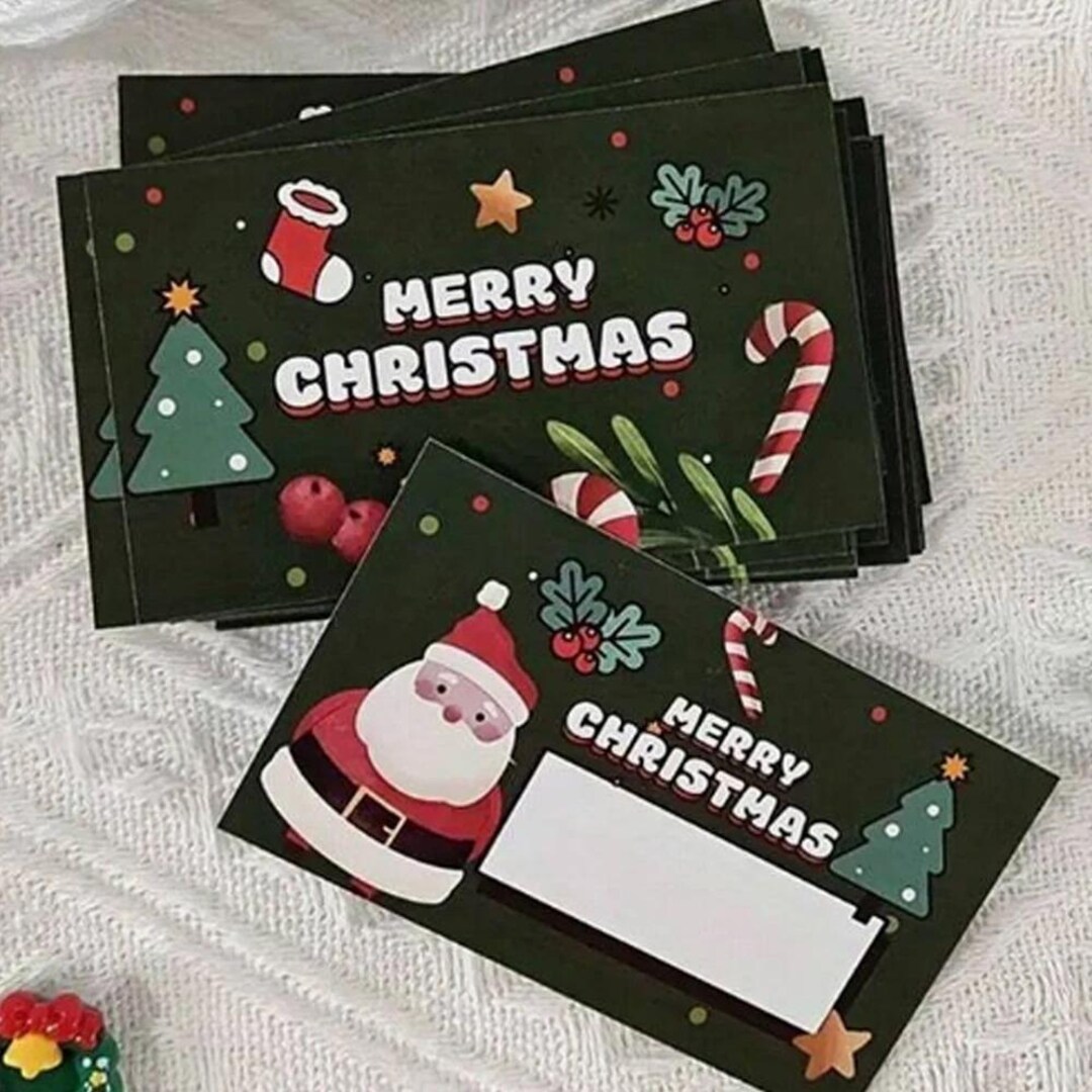 DIY 30PCS Christmas Scratch off Cards Santa Claus Christmas Tree Party ...