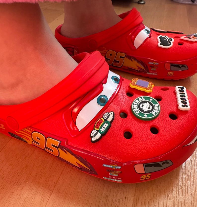 DIY Charms Disney Lightning Mcqueen Cars Crocs Shoe | Rubber Accessory ...