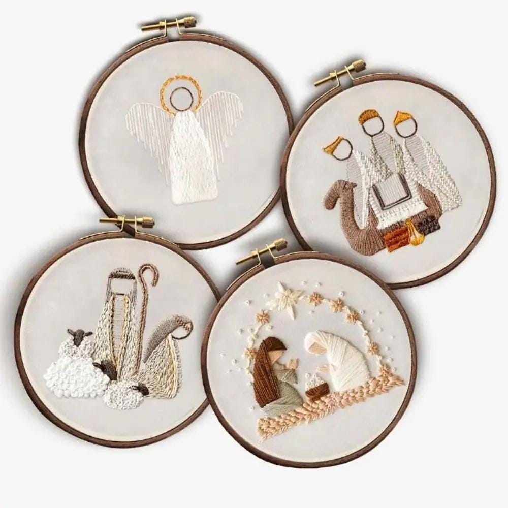 DIY Nativity Scene Embroidery Pattern, Christmas Nativity Embroidery ...