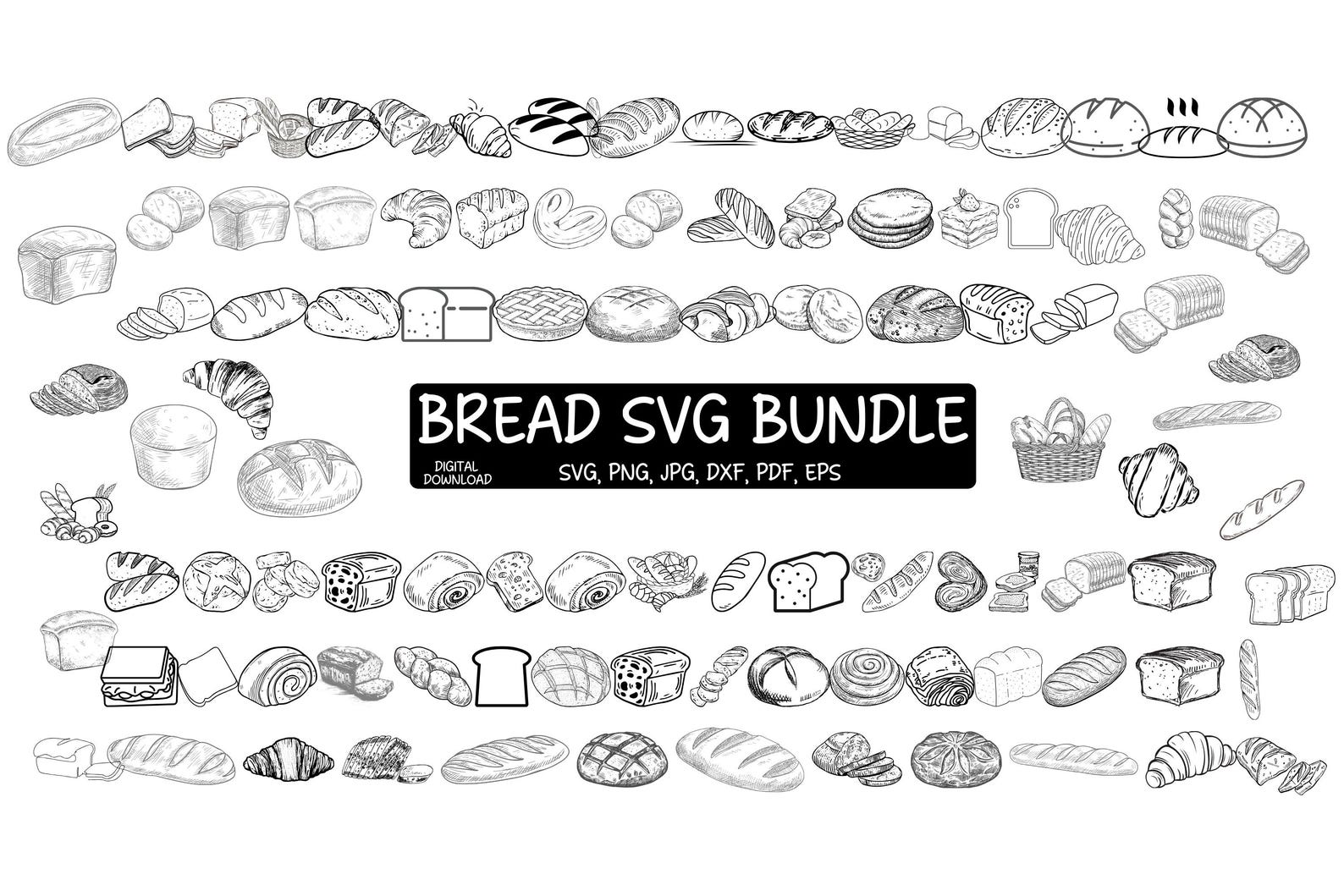 Bread Svg Bread Cricut Svg Bread Svg Cut Pretzel Svg Cut Bread Svg ...
