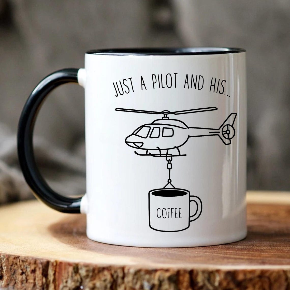 Helicopter Gift, Pilot Gift, Coffee Mug Pilot, Aviation, Aviator Gift ...
