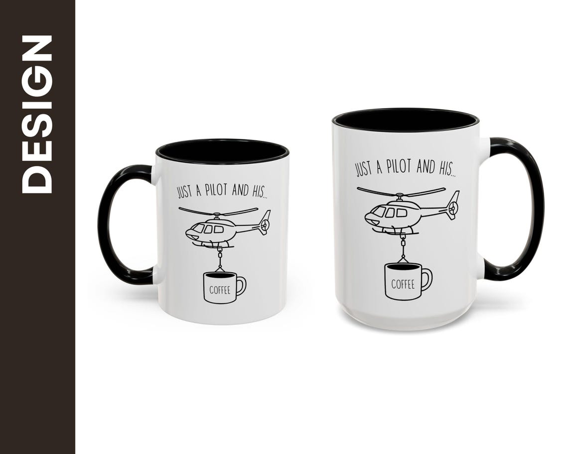 Helicopter Gift, Pilot Gift, Coffee Mug Pilot, Aviation, Aviator Gift ...