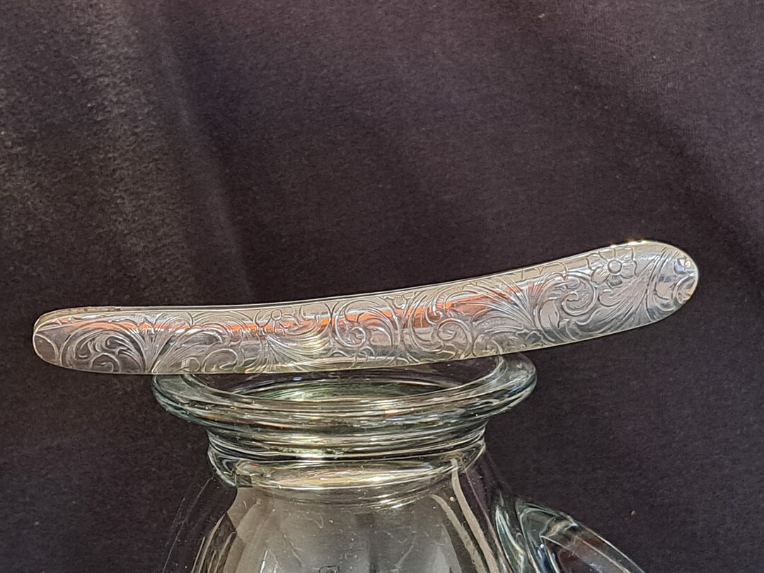 Sterling Silver Straight Razor Scales Acanthus Vintage Style ...