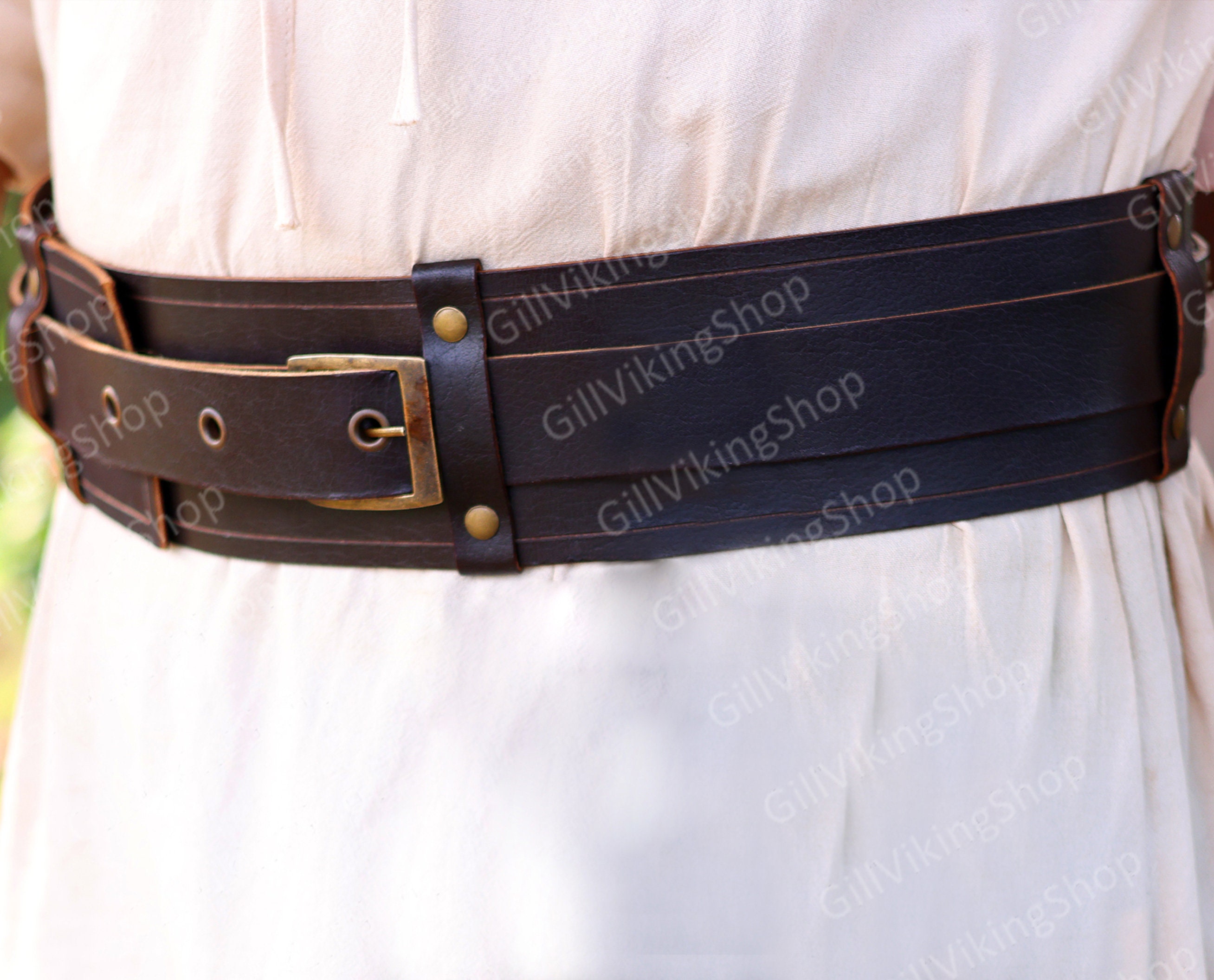 Viking Medieval Larp Waist Belt, Steampunk Pirate Leather Belt ...