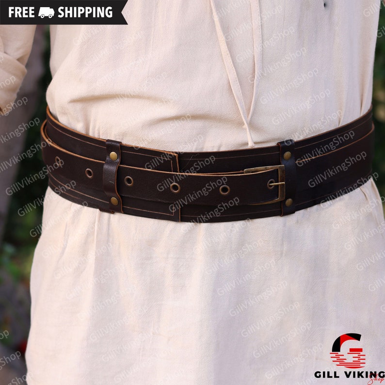Ren Faire Viking Larp Belt, Medieval Steampunk Pirate Belt, Renaissance ...