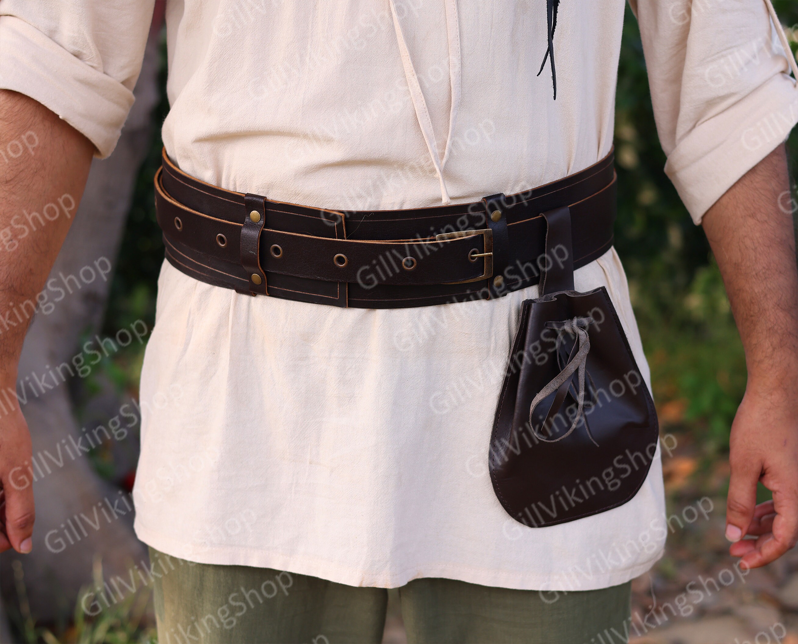 Viking Medieval Larp Waist Belt, Steampunk Pirate Leather Belt ...