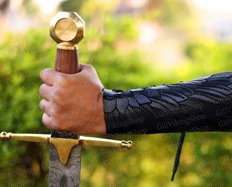 Medieval Samurai Knight Armor, Viking Leather Wings Bracers, Ren Faire ...