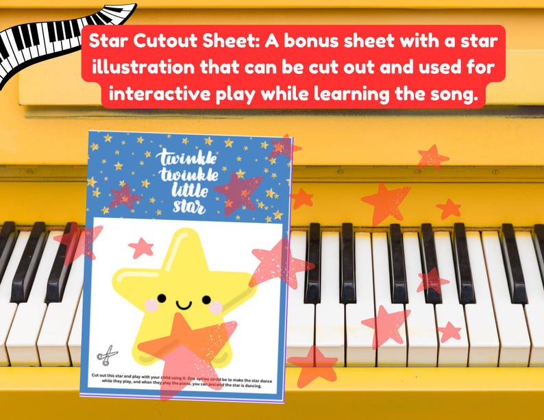 Twinkle Twinkle Little Star, Easy Piano, Sheet Music, Digital Download ...
