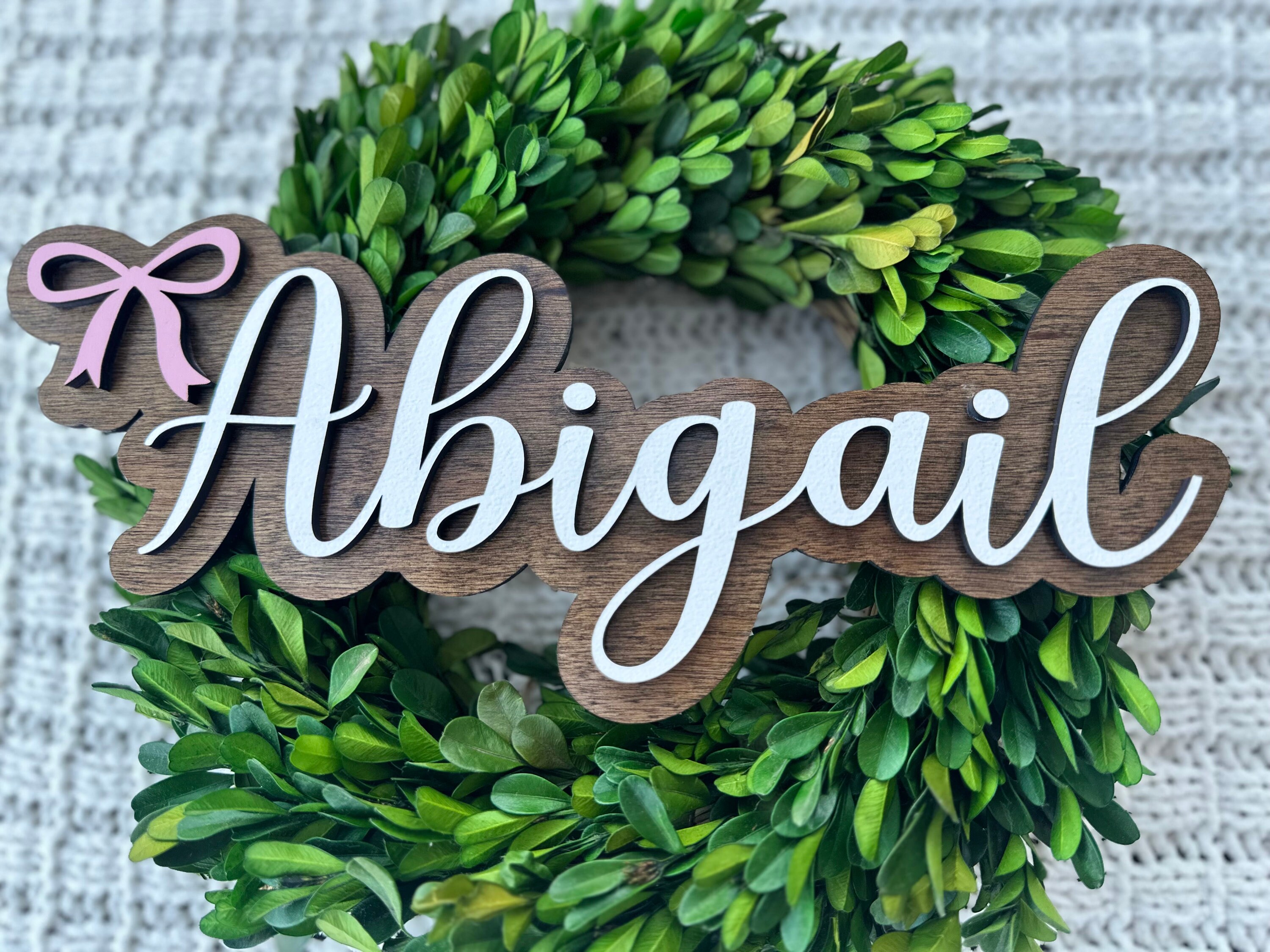 Bow Name Sign Custom Door Sign Name Sign for Door Kids Room Decor ...