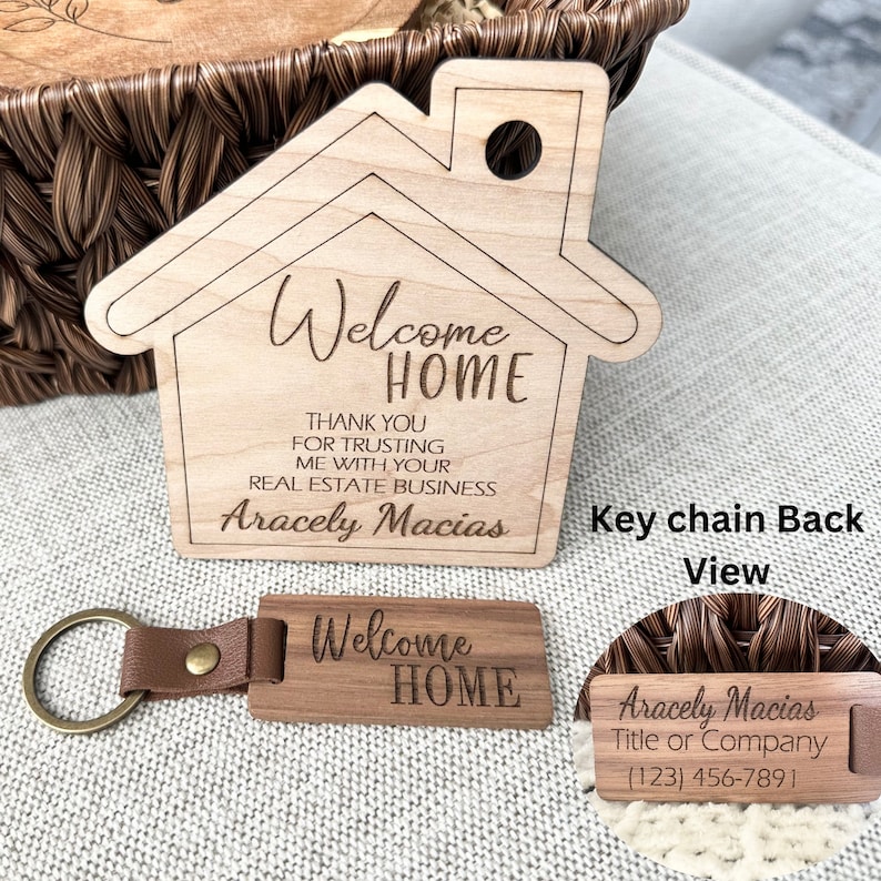 Custom Closing Gift Basket Realtor Gift for Client New Home Gift Personalized Cutting Board ...