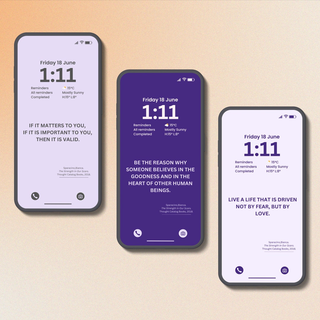 3 Self-reminder Home Screen, Digital Download Positive Affirmation ...