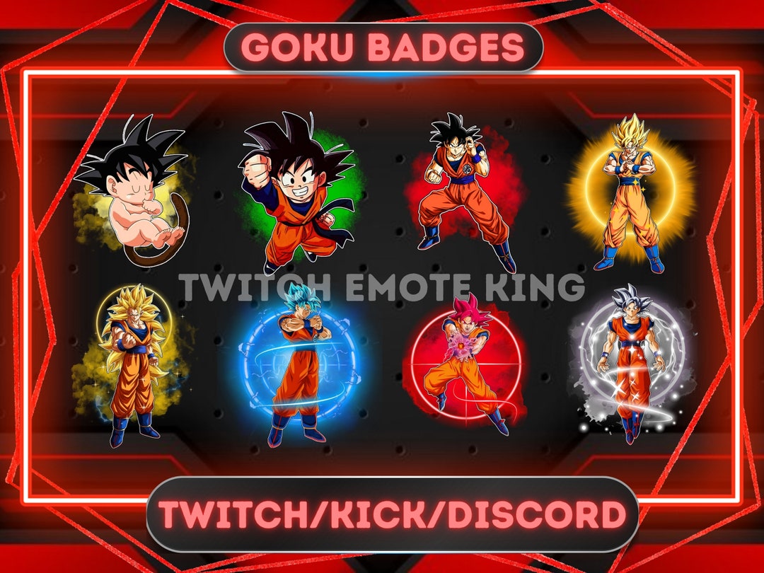 Goku Evolution Badges Cute Design Anime Twitch Badges - Etsy